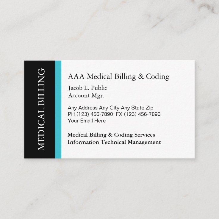 Medical Billing Coding Business Cards | Zazzle