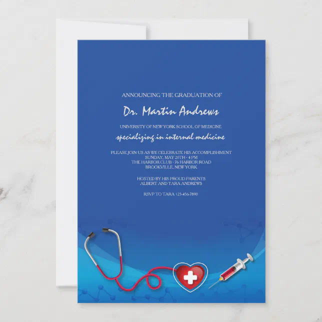 Medical Border Invitation | Zazzle
