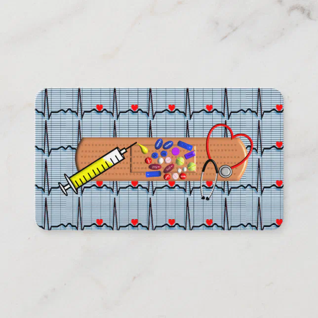 Medical Business Cards EKG Strips | Zazzle
