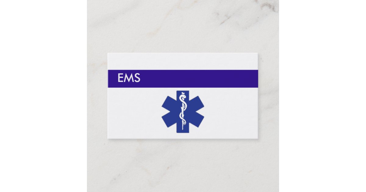 Medical Business Cards EMS | Zazzle