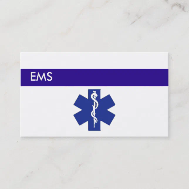 Medical Business Cards EMS | Zazzle