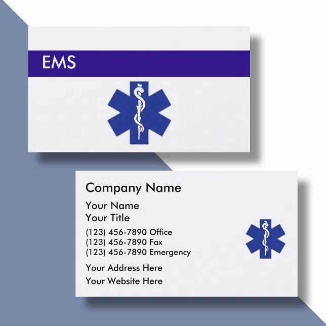 Medical Business Cards EMS | Zazzle