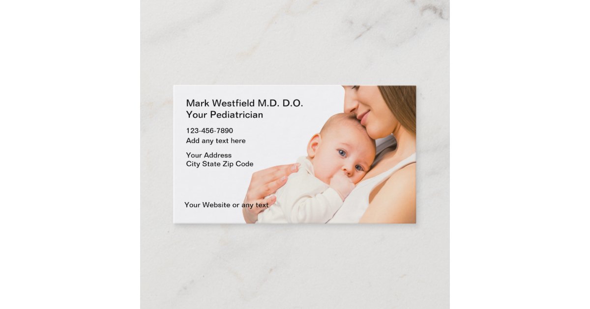 Medical Business Cards For A Pediatrician | Zazzle