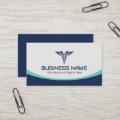 Medical Caduceus Logo Health Care Navy Blue Business Card | Zazzle