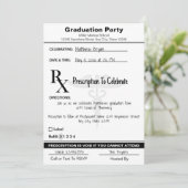 Medical Caduceus Rx Prescription Pad Graduation Invitation | Zazzle