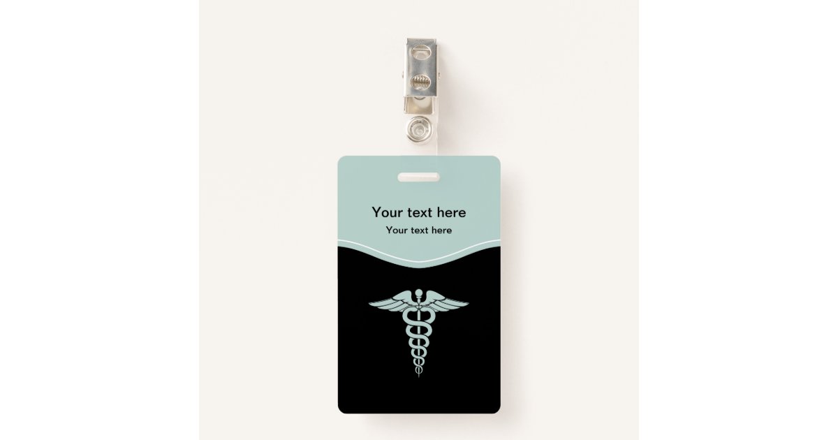 Medical Caduceus Symbol Design Badge | Zazzle
