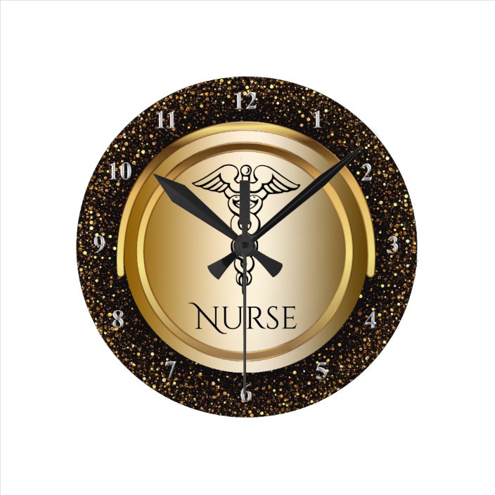 Medical Caduceus Symbol | Nurses Nursing RN Round Clock | Zazzle.com