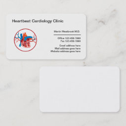 Medical Cardiology Clinic Cardiologist Business Card | Zazzle