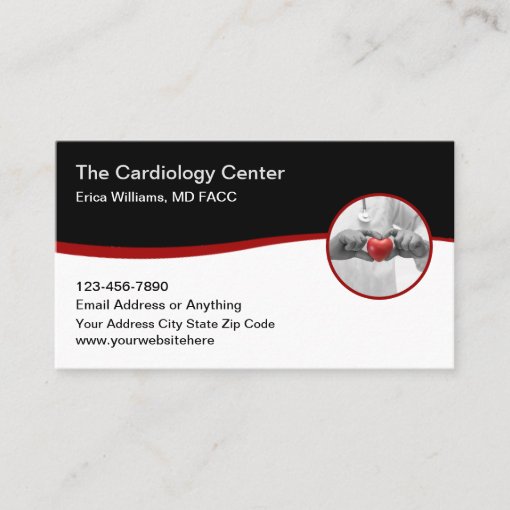 Medical Cardiology Theme Business Cards | Zazzle
