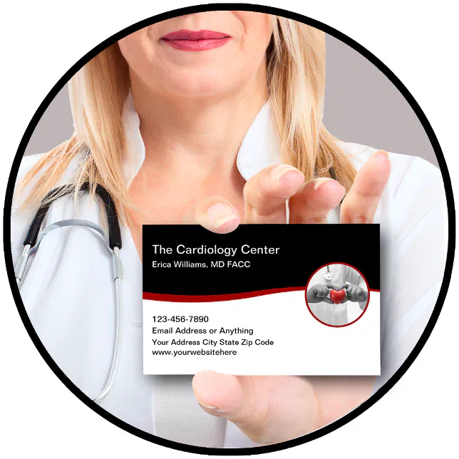 Medical Cardiology Theme Business Cards | Zazzle