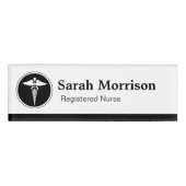 Medical Care Logo Physician Registered Nurse Name Tag | Zazzle