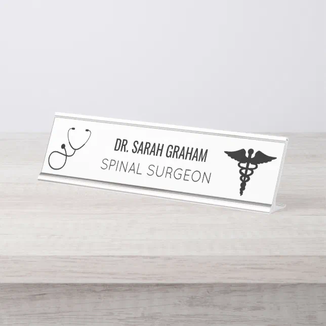 Medical career Name Plaque Nursing Doctor Medical Desk Name Plate | Zazzle