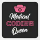 Medical Coder Queen Coding ICD Programmer Coder Square Sticker | Zazzle