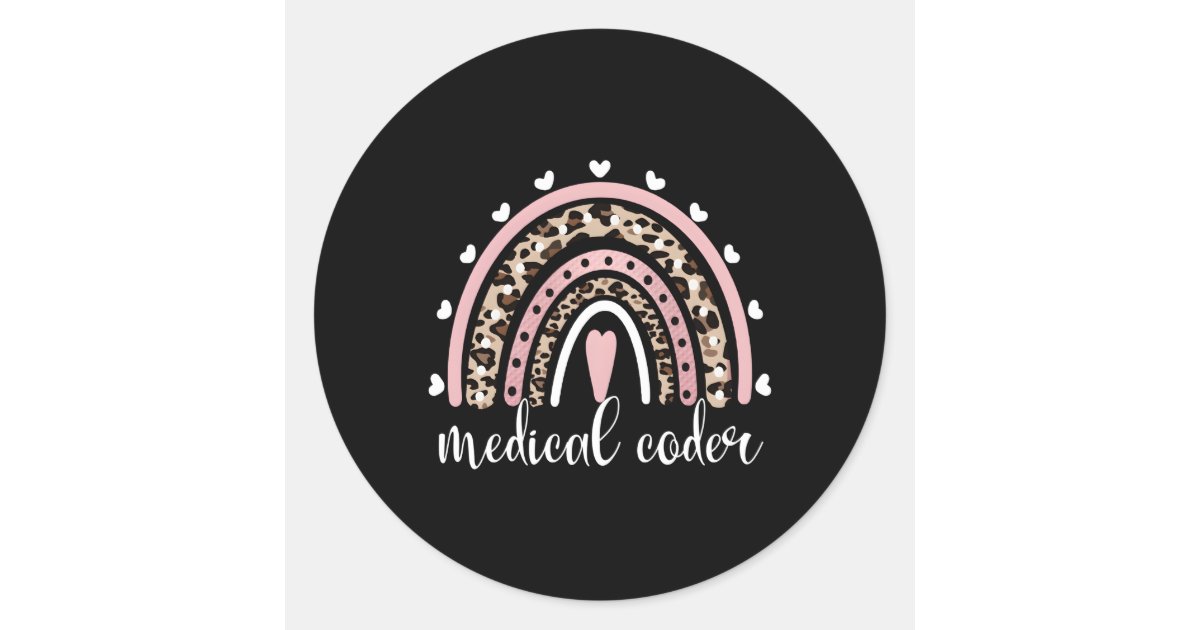 Medical Coder Rainbow Medical Coding Clinical Code Classic Round Sticker Zazzle