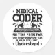 Medical Coder Solving Problems Coding Assistant Classic Round Sticker | Zazzle