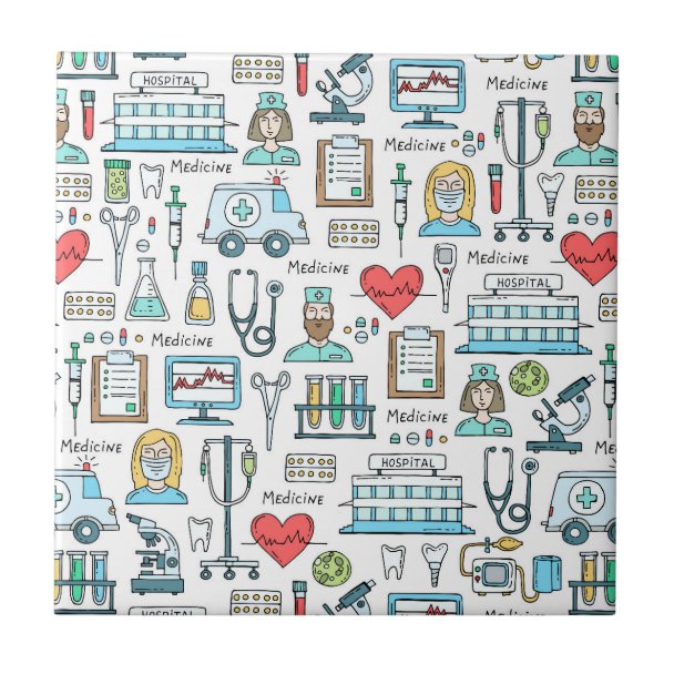 Medical Design Pattern Fabric | Zazzle