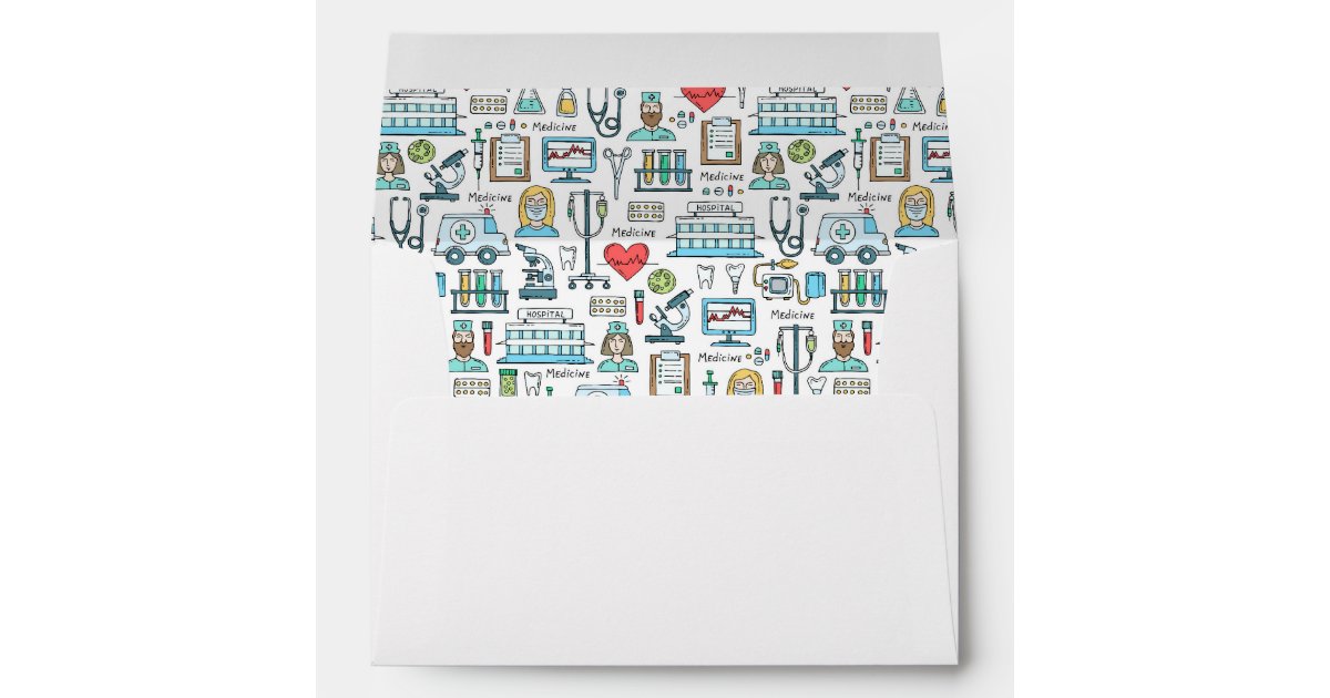 Medical Design Pattern Envelope | Zazzle