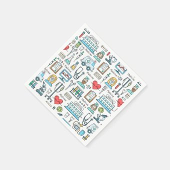 Medical Design Pattern Napkins | Zazzle