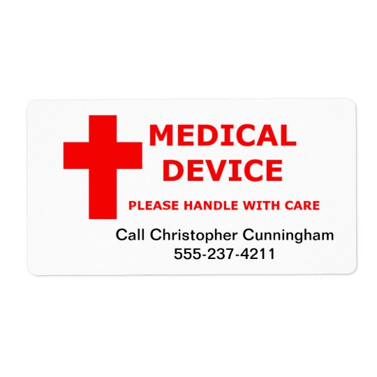 Medical Device Supplies Equipment Label | Zazzle.com