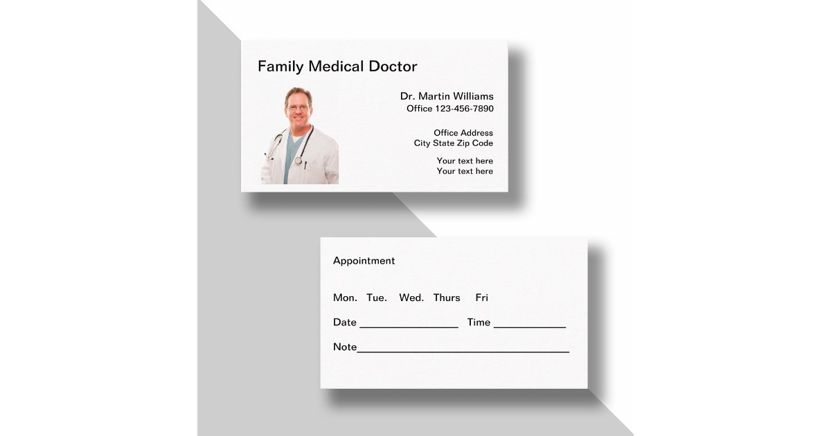 Medical Doctor Appointment Reminder Business Card | Zazzle