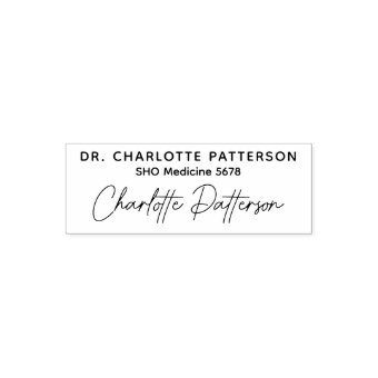 Medical Doctor Health Professional Signature Name Self-inking Stamp ...
