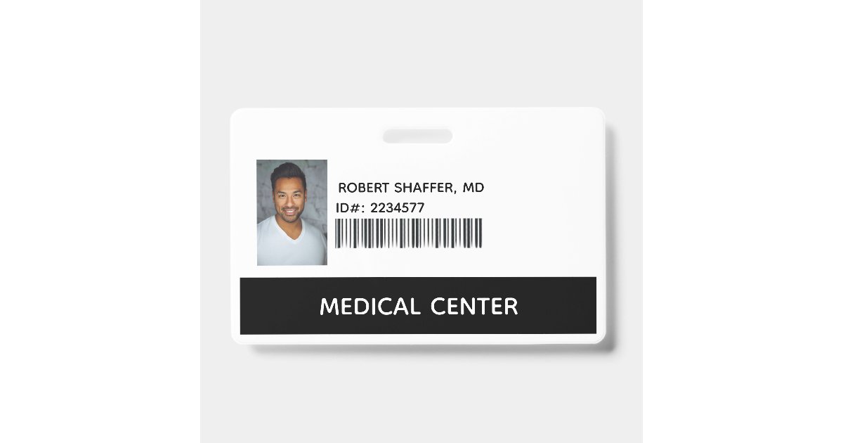 Medical Doctor, MD ID identification Badge | Zazzle