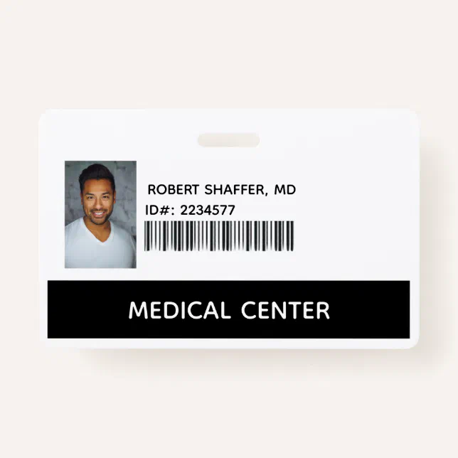 Medical Doctor, MD ID identification Badge | Zazzle