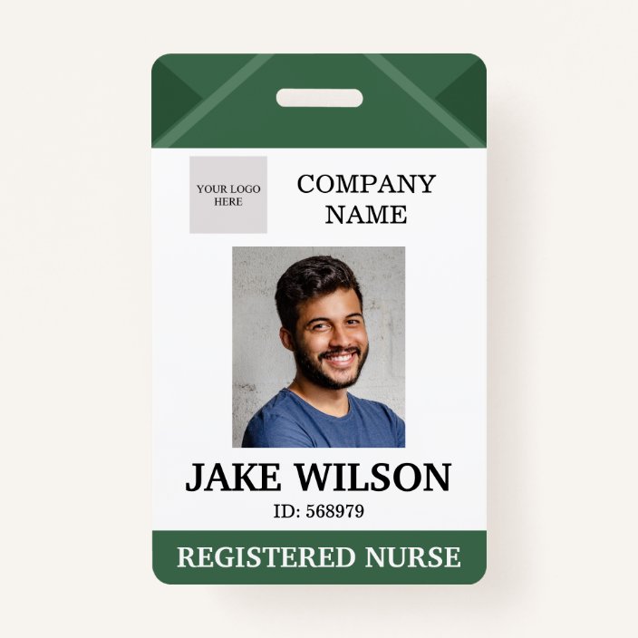 Medical Doctor Nurse Aged Care Security Photo ID Badge | Zazzle.com