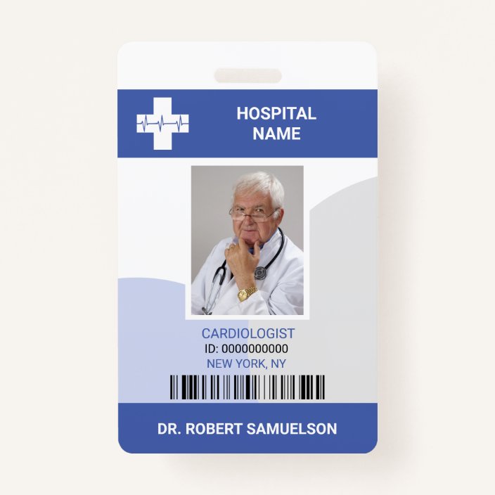 MEDICAL DOCTOR NURSE Health Care Bar Code Badge | Zazzle.com