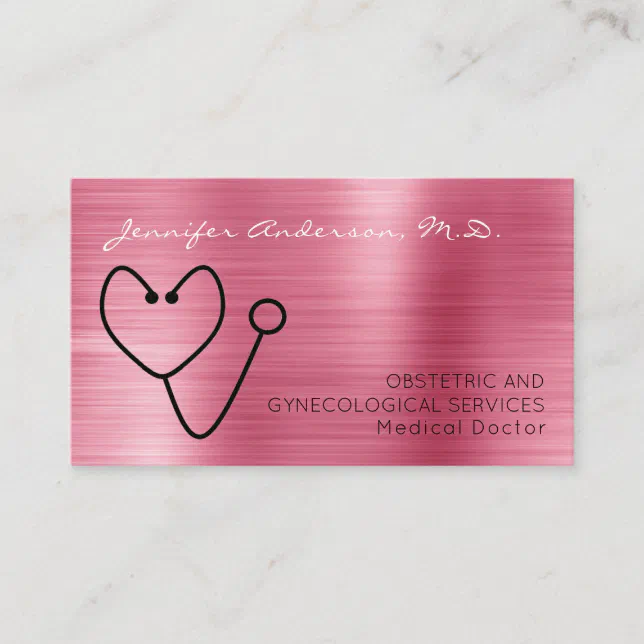 Medical Doctor Ob/Gyn Gynecologist Obstetrician Business Card | Zazzle