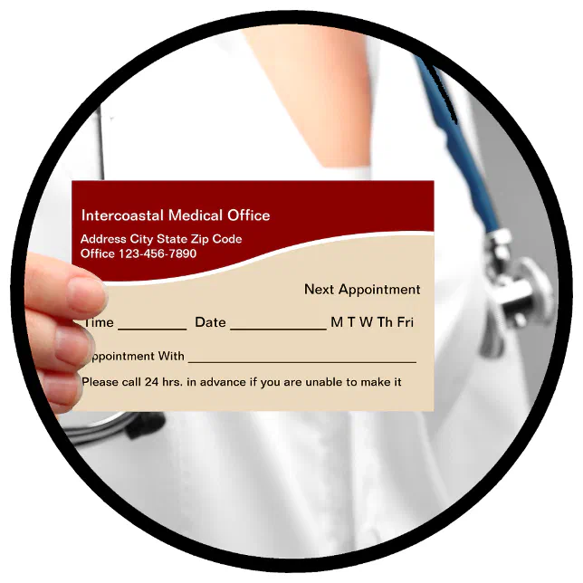 Medical Doctor Office Appointment Cards | Zazzle