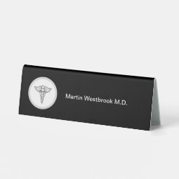 Medical Doctor Office Desk Name Plaque Table Tent Sign | Zazzle