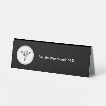 Medical Doctor Office Desk Name Plaque Table Tent Sign | Zazzle