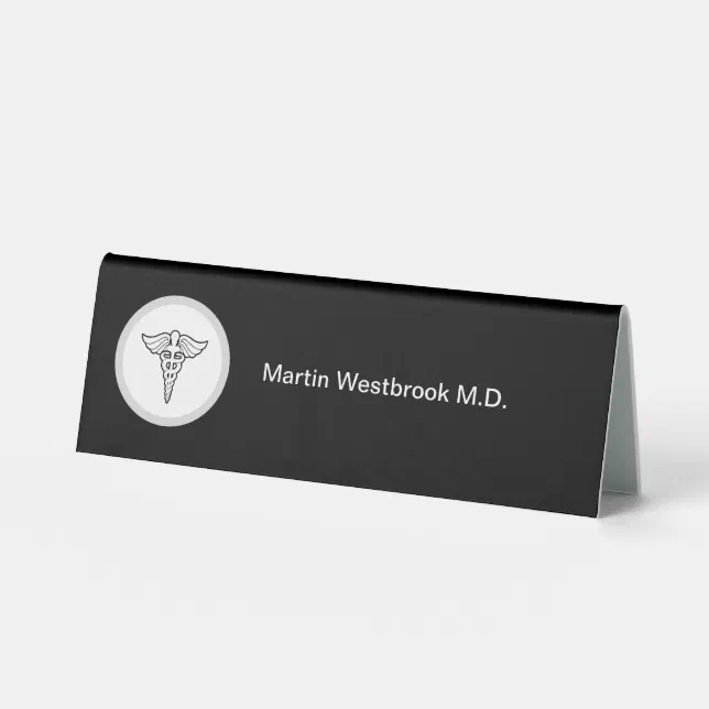 Medical Doctor Office Desk Name Plaque Table Tent Sign | Zazzle