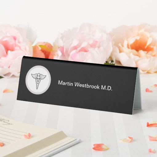 Medical Doctor Office Desk Name Plaque Table Tent Sign | Zazzle