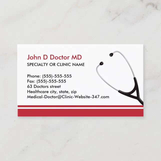 Medical doctor or healthcare business cards | Zazzle