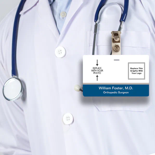 Medical Doctor Photo Logo Design Badge | Zazzle