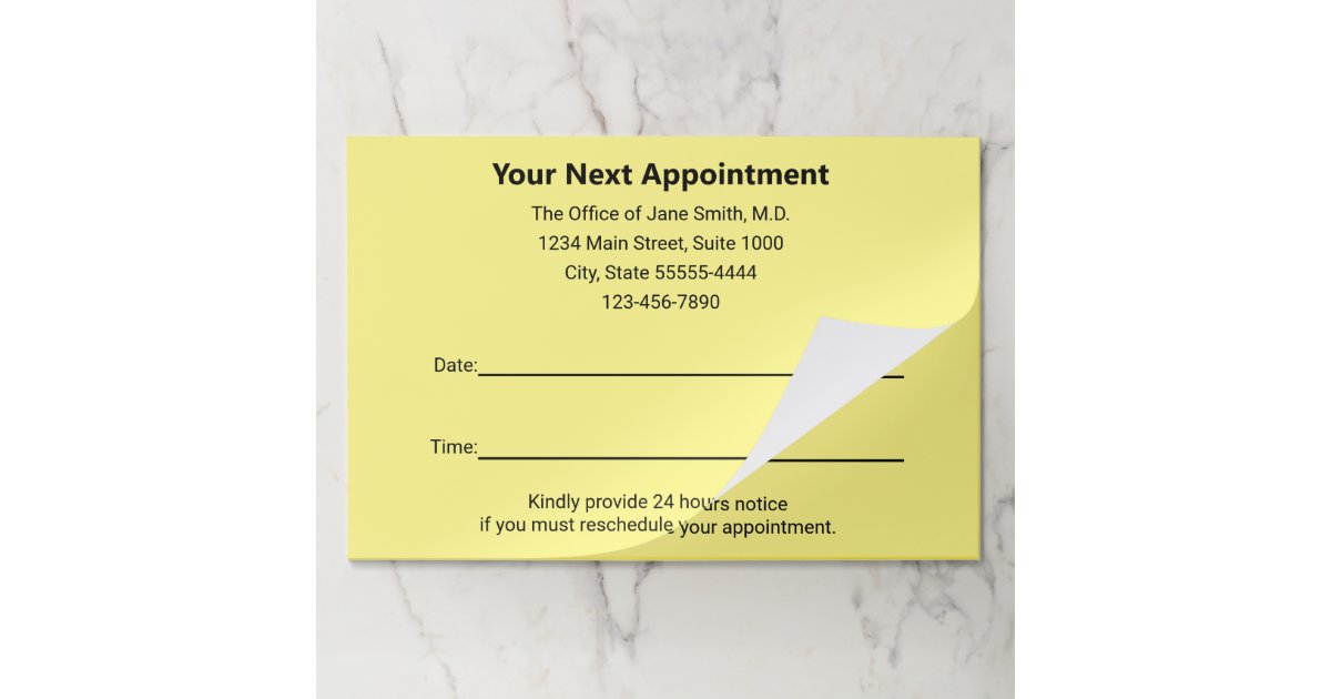 Medical Doctor Your Next Appointment Reminder Paper Pad | Zazzle