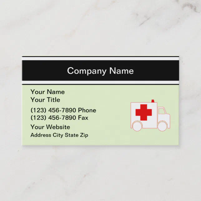 Medical Emergency Business Cards | Zazzle