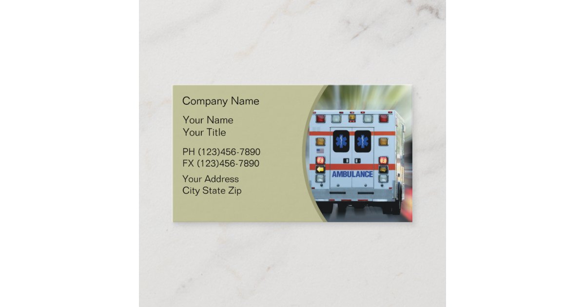 Medical Emergency Business Cards | Zazzle