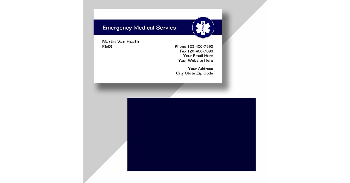 Medical Emergency Business Cards | Zazzle