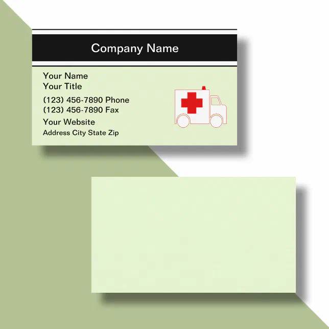 Medical Emergency Business Cards | Zazzle