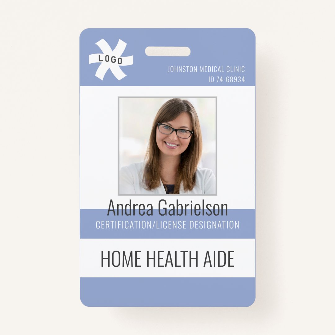 Medical Employee HOME HEALTH AIDE or Other Blue Badge | Zazzle