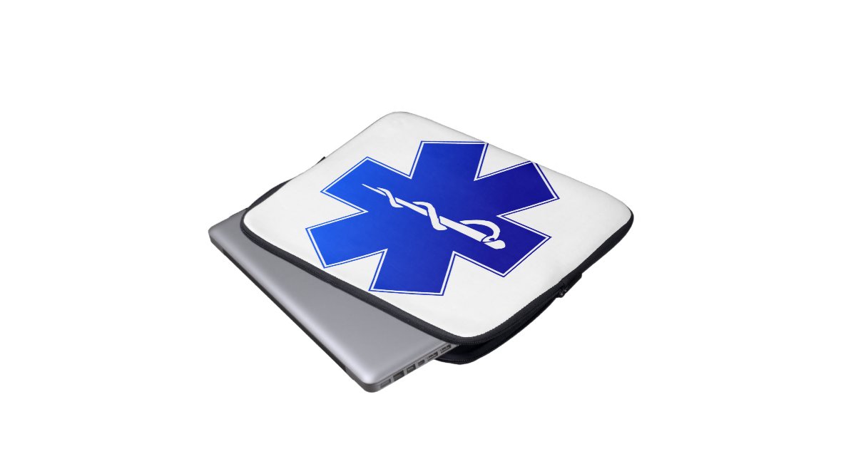 Medical EMS Symbol Laptop Sleeve | Zazzle