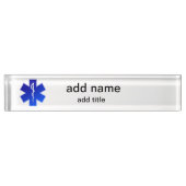 Medical EMS Symbol Name Plate | Zazzle
