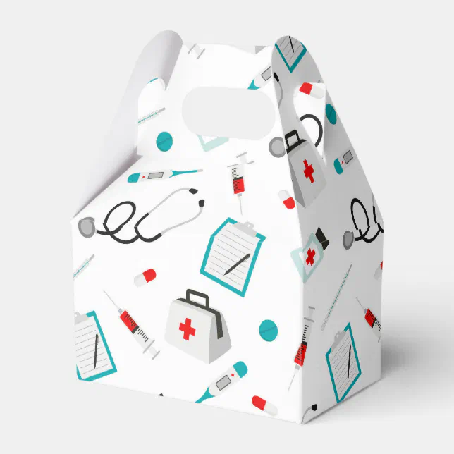 medical equipment pattern nurse Doctor party box | Zazzle