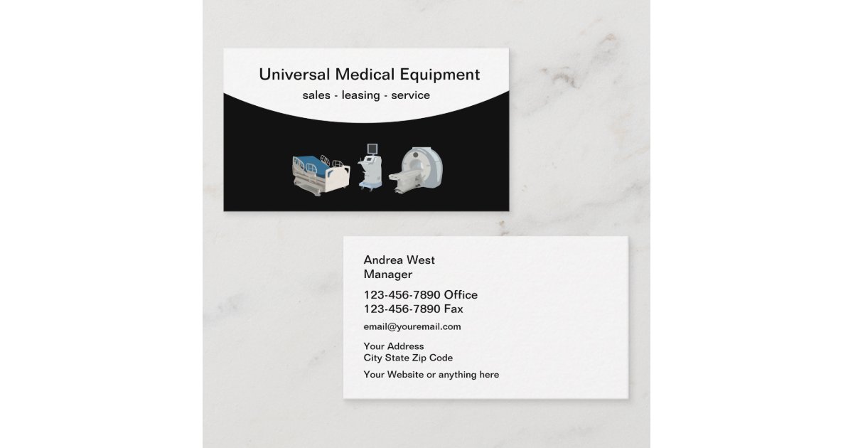 Medical Equipment Rental Leasing Services Business Card | Zazzle