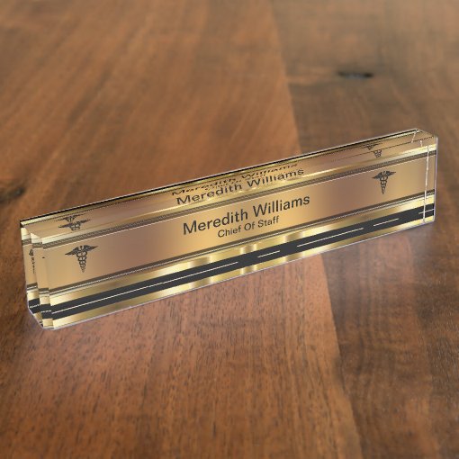 Medical Executive Staff Desk Name Plate | Zazzle