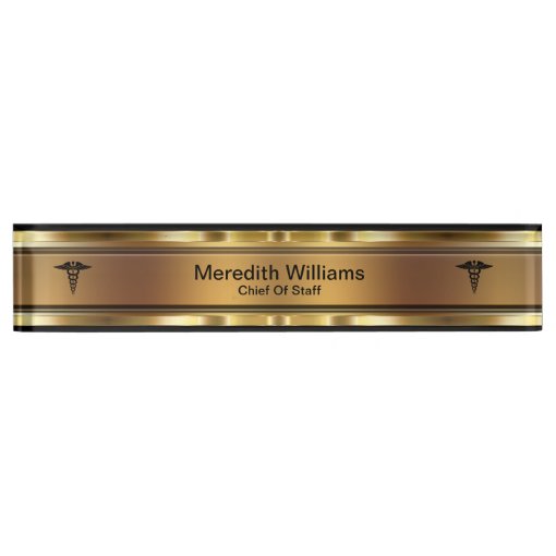 Medical Executive Staff Desk Name Plate | Zazzle