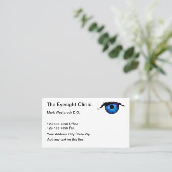 Medical Eye Doctor Business Cards | Zazzle